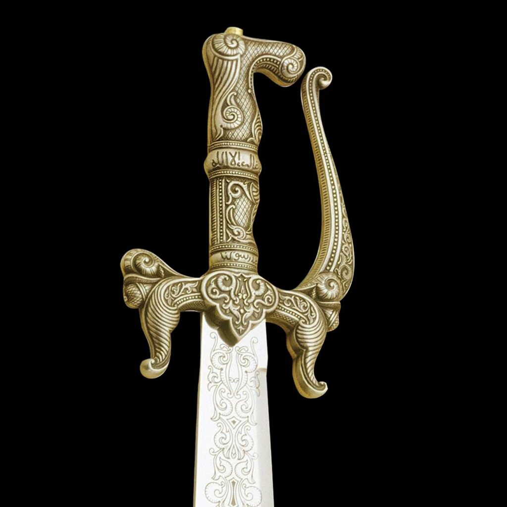 Windlass Islamic Engraved Arab Gold Cutlass