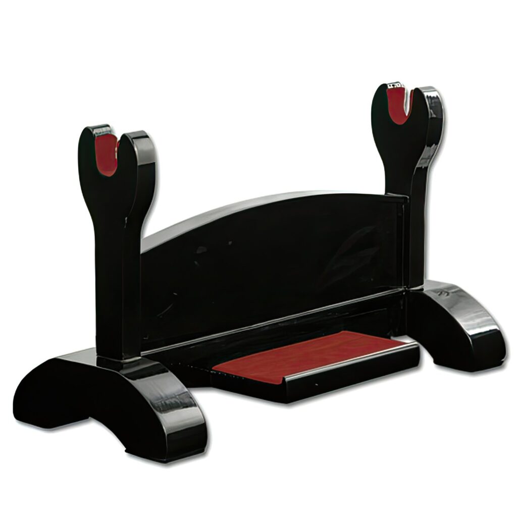 Hanwei Single Japanese Sword Stand (Black Lacquer) with Padded Shelves