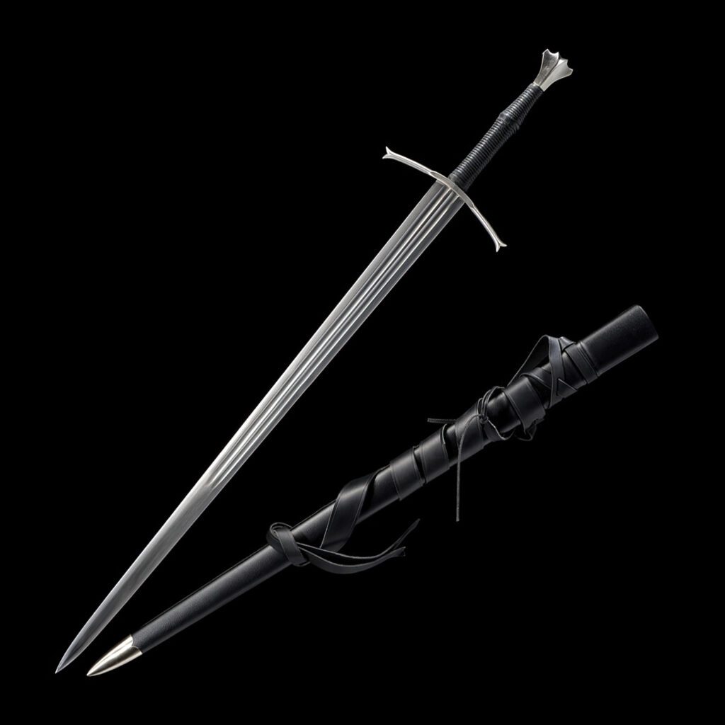 Ronin Katana Euro #1 Two Handed Medieval Long Sword with Double Fullers