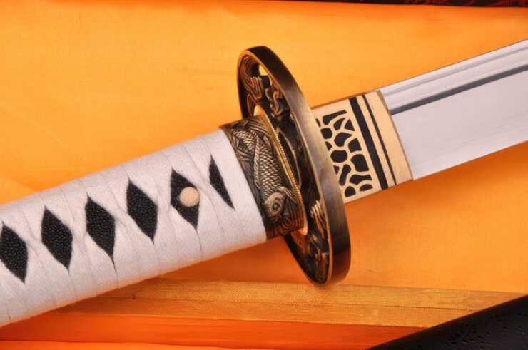 Samurai Ninja Sword 1095 Carbon Steel Sword Fish Koshirae Full Tang