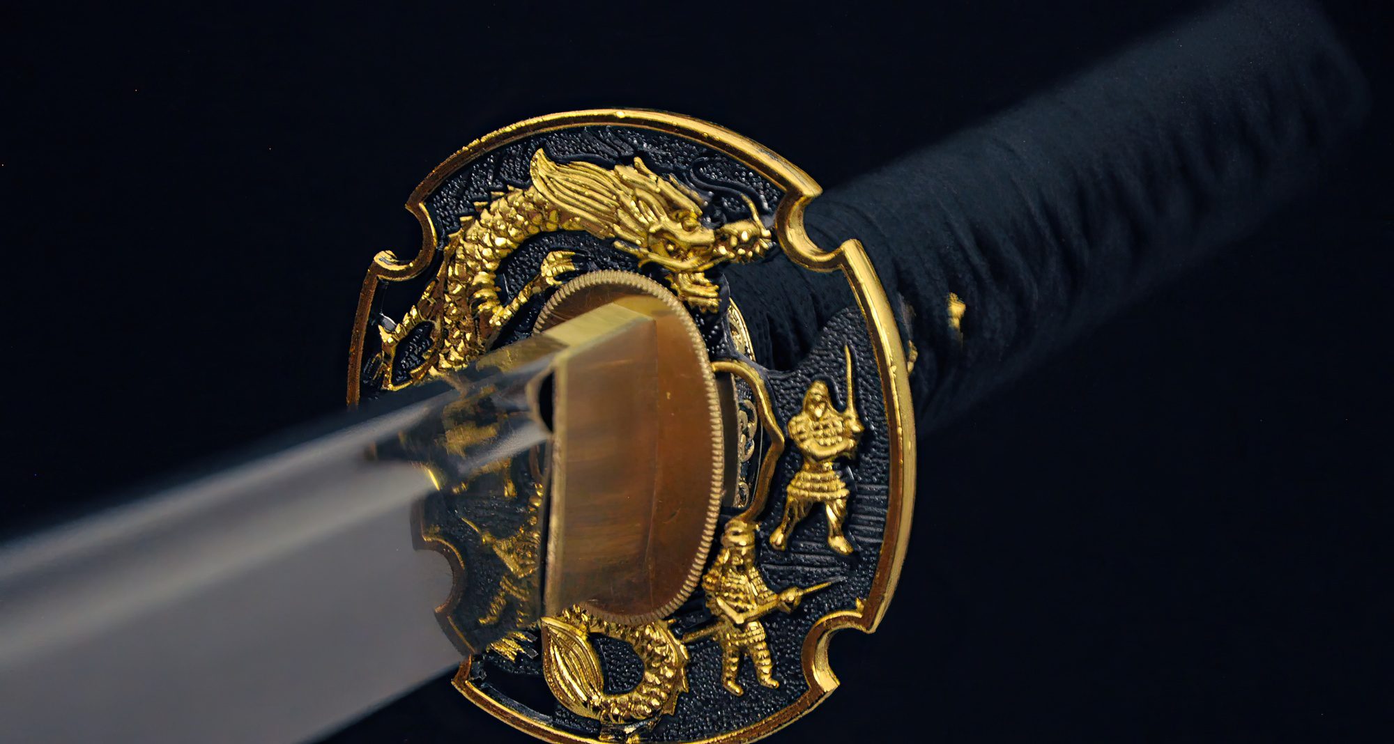 Japanese Katana Authentic Gold Battle Ready Japanese - Functional 1095 ...