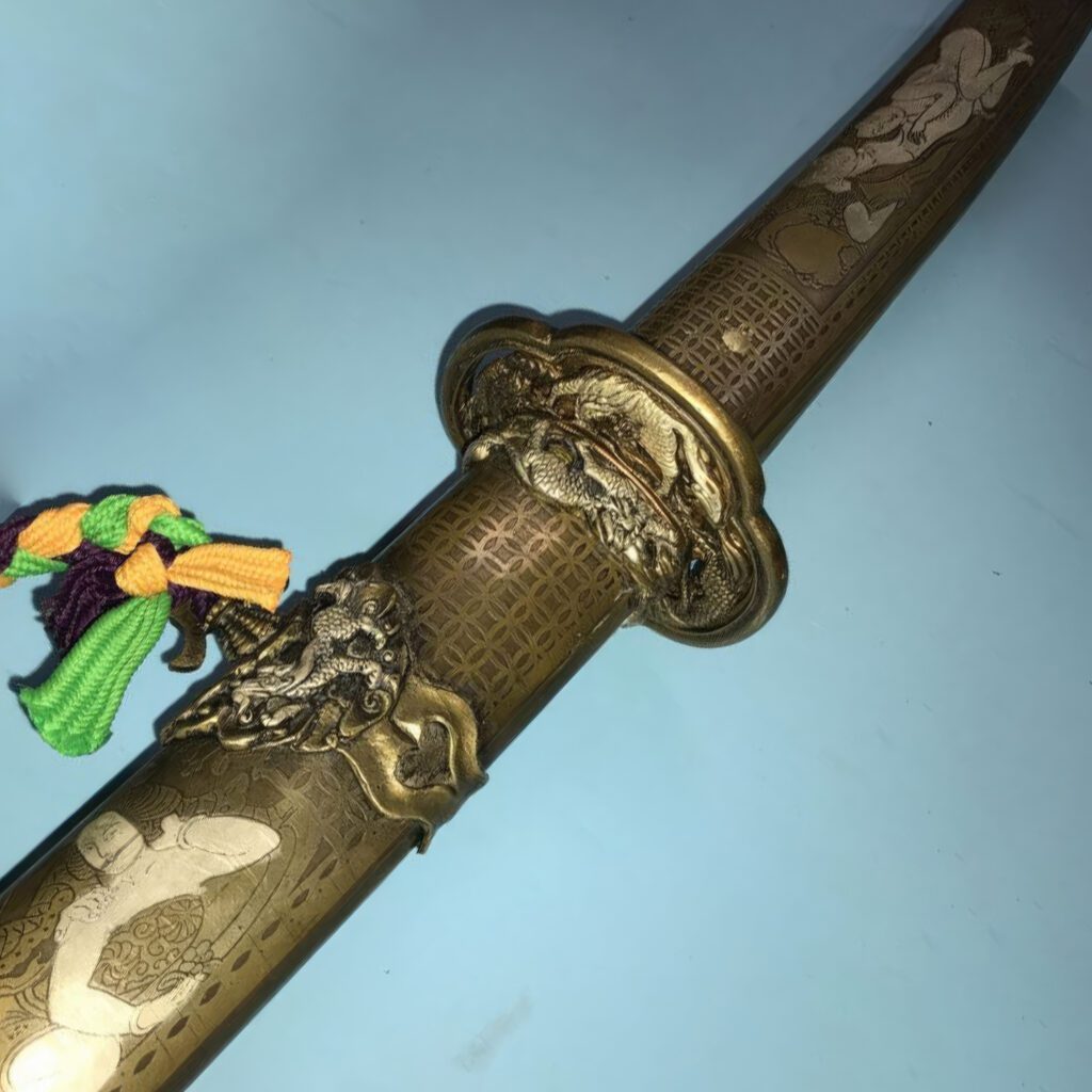 Jkoo O-Tachi Tamahagane Steel Sword Shunga