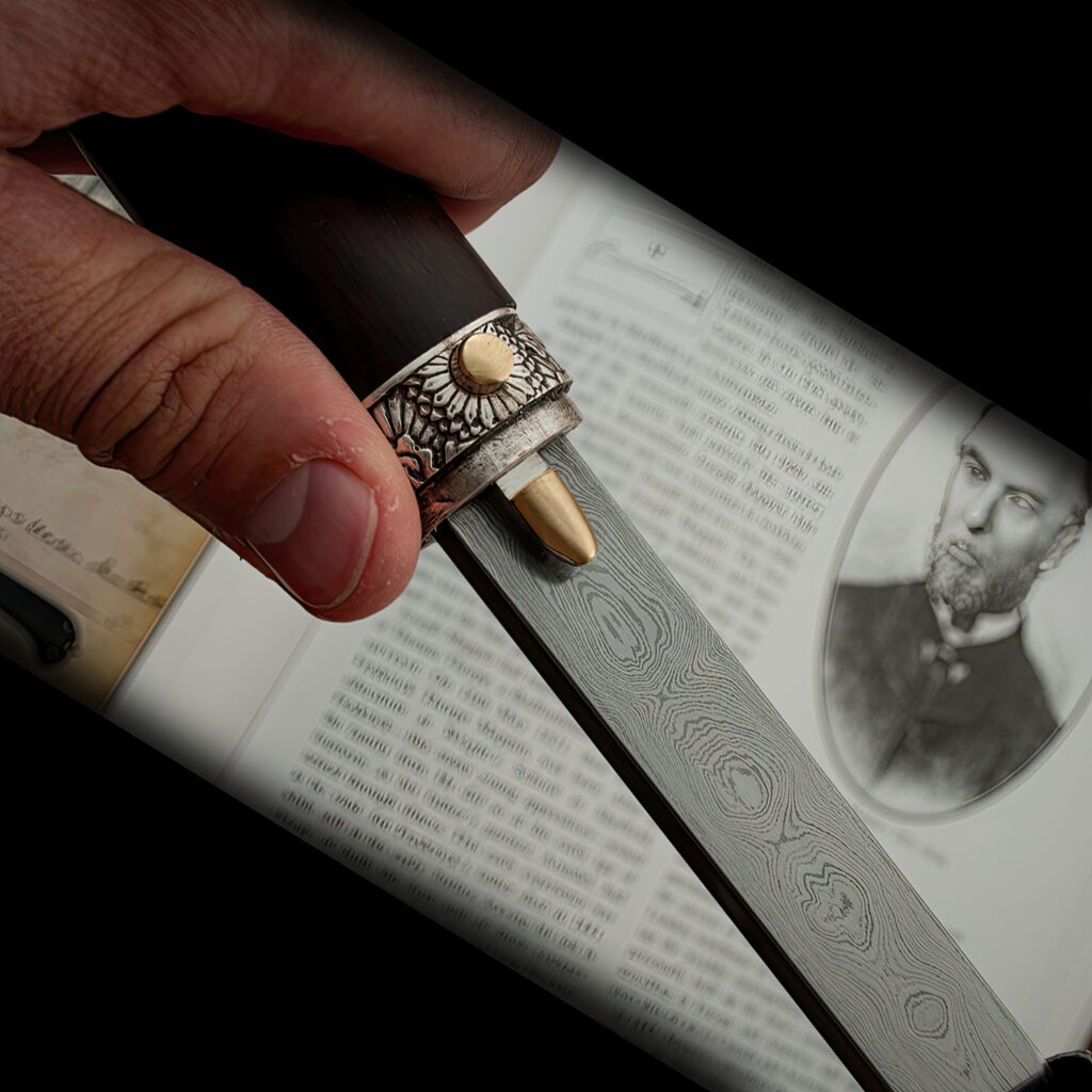 Dragon King Damascus Taiji Sword Cane Knife