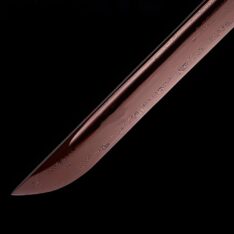 Chokuto Shirasaya 1095 Red Folded Steel