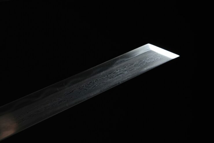 Tang Dao Pattern Folded Steel Clay Tempered Blade