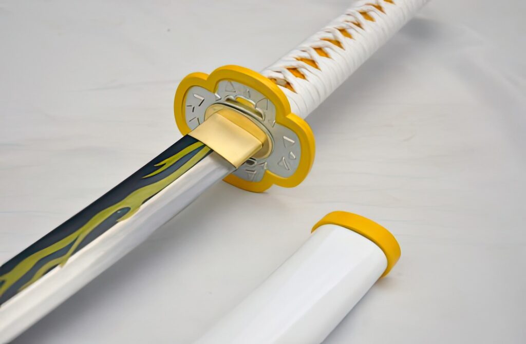 Zenitsu’s Sword Demon Slayer Cosplay 1060 Carbon Steel Sword