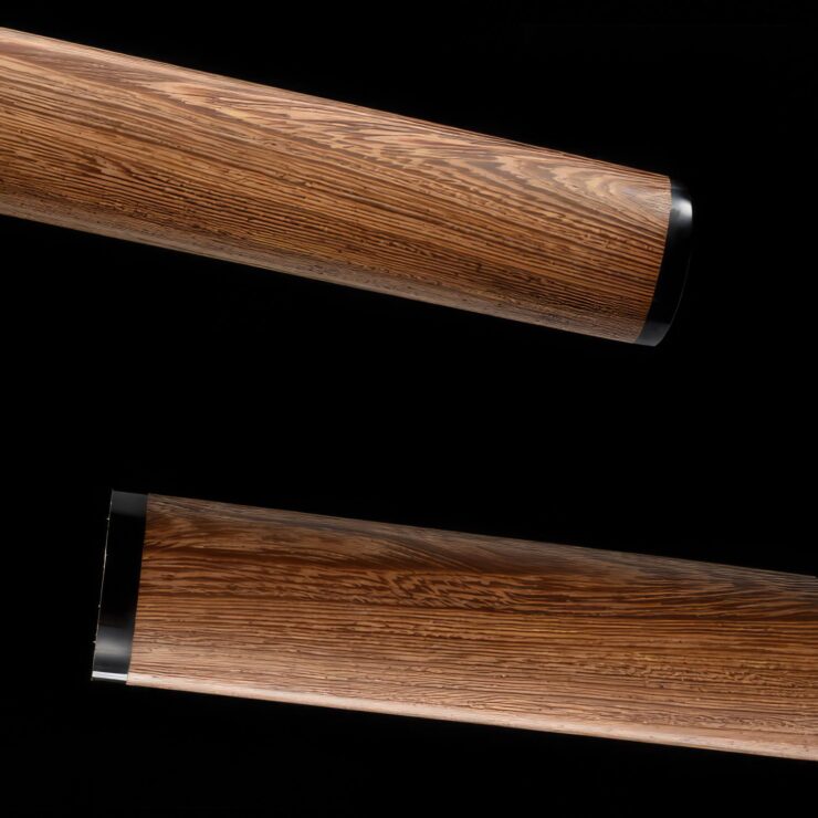 Chokuto Shirasaya 1095 Red Folded Steel