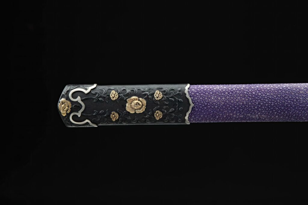 Tang Dynasty Jian Sword Mudan Pattern Steel Clay Tempered Blade