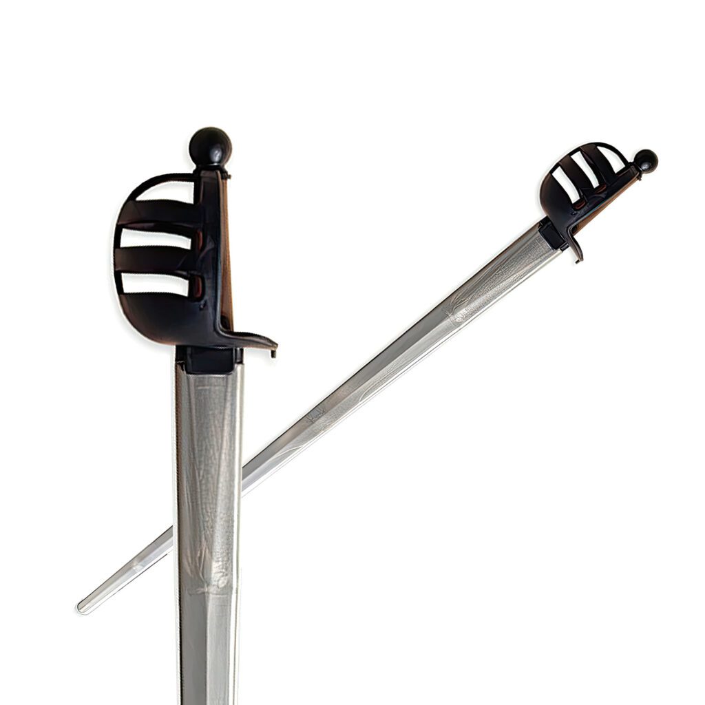 Synthetic Basket Hilt Sparring Sword – Black Blade