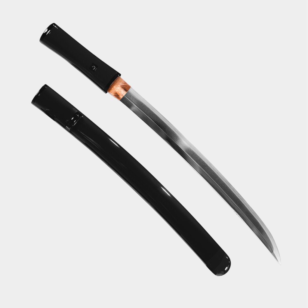 Shadow Dancer Black Shobu Zukuri Wakizashi