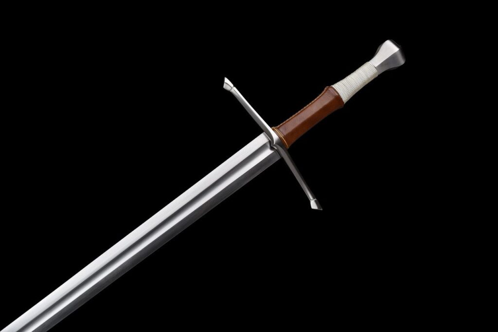 Ronin Katana Two Handed Long Sword – Wire & Leather Wrapped Grip – Euro #16
