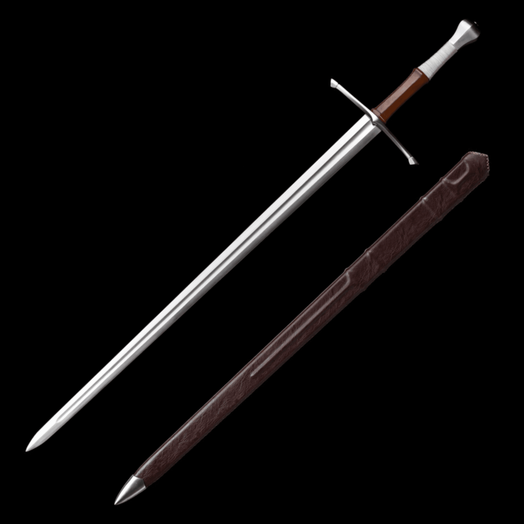 Ronin Katana Two Handed Long Sword – Wire & Leather Wrapped Grip – Euro #16