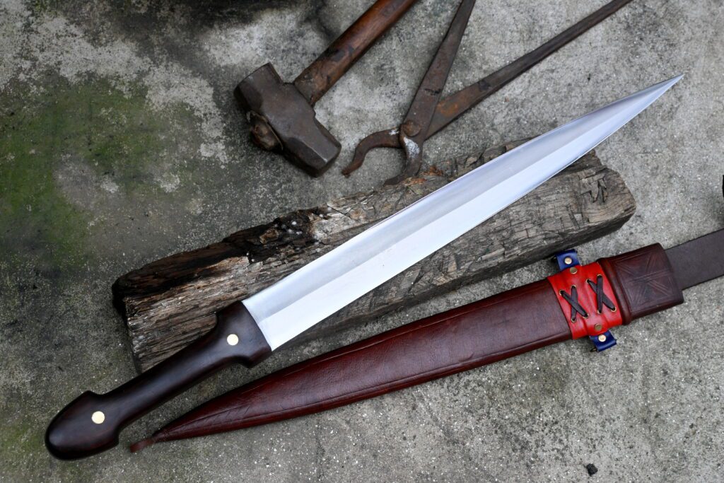 Kindjal Dagger 5160 Spring Steel Mid-Rib Sharpened Blade