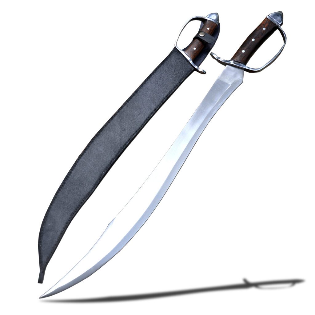 One-Handed Scimitar Sword with a Knuckle Guard