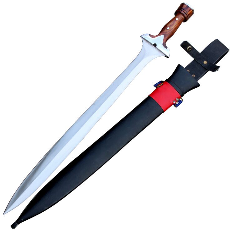 Ancient Greek Xiphos Sword with Steel Crossguard